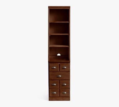 Printer's Narrow Bookcase with Open Shelf | Pottery Barn