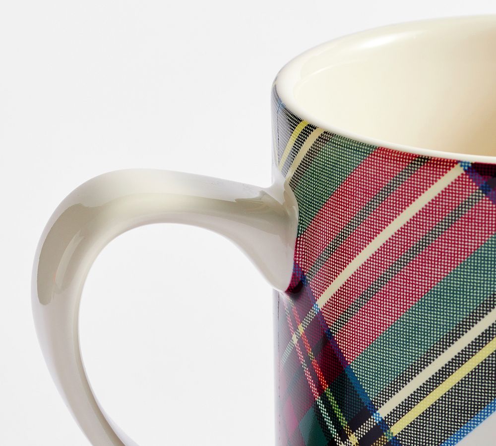 Stewart Plaid Mugs - Set of 4 | Pottery Barn