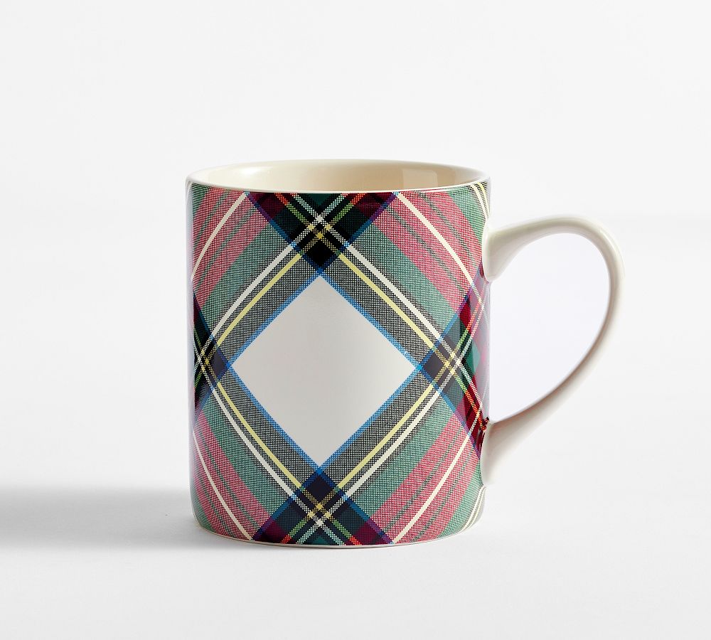 Stewart Plaid Mugs - Set of 4 | Pottery Barn