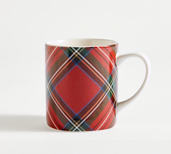 Stewart Plaid Mugs - Set of 4 | Pottery Barn