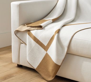 Personalized Windowpane Throw Blanket | Pottery Barn