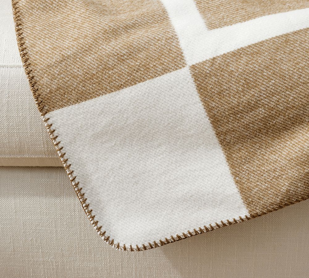 Personalized Windowpane Throw Blanket | Pottery Barn