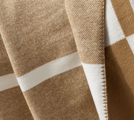 Personalized Windowpane Throw Blanket | Pottery Barn