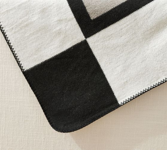 Personalized Windowpane Throw Blanket | Pottery Barn