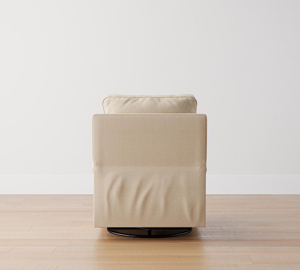 Tyler Square Arm Upholstered Power Swivel Glider Recliner | Pottery Barn