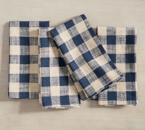 Dalton Check Cotton/Linen Napkins - Set of 4 | Pottery Barn