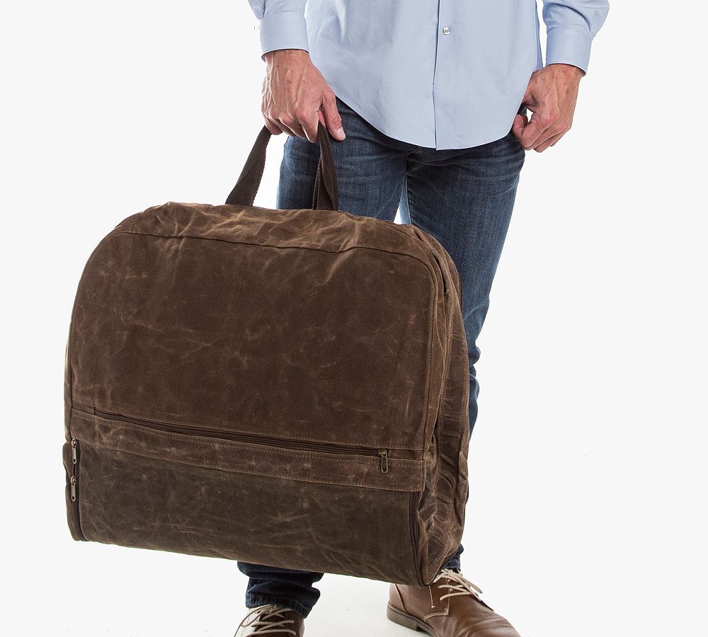 Brixton Waxed Canvas Garment & Shoe Bag | Pottery Barn