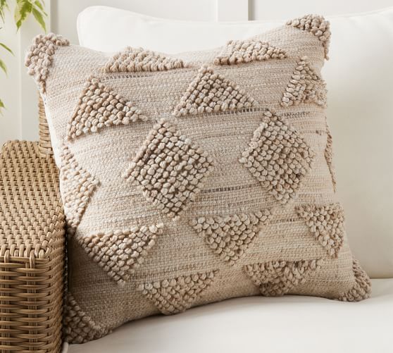 Mauri Textured Outdoor Throw Pillow | Pottery Barn