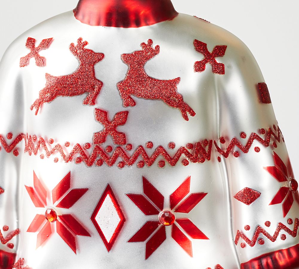 Mercury Glass Sweater Ornament | Pottery Barn