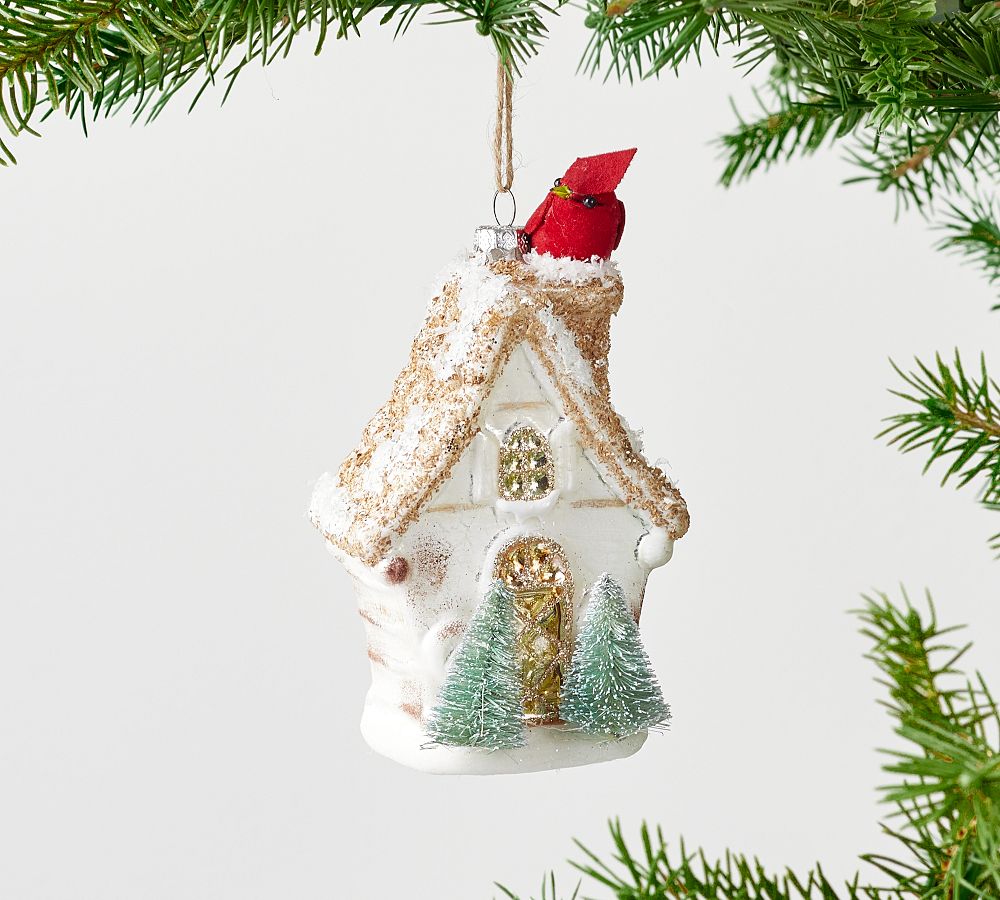 House With Cardinal Ornament | Pottery Barn