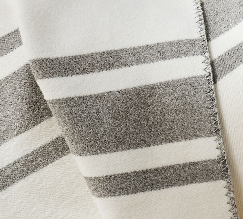 Personalized Border Stripe Throw Blanket | Pottery Barn