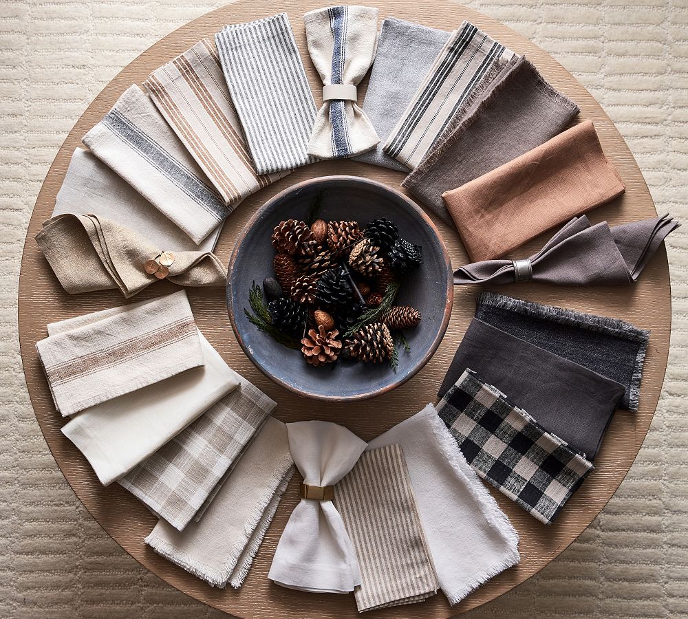 Dalton Check Cotton/Linen Napkins - Set of 4 | Pottery Barn