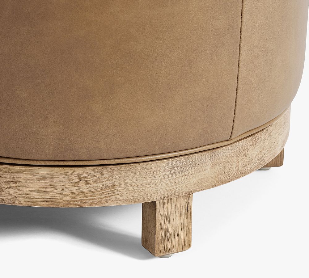 Jake Leather Swivel Stool | Pottery Barn
