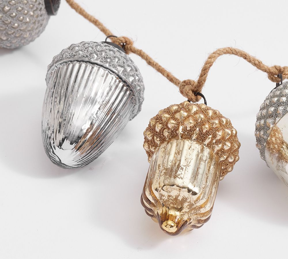 Mercury Acorn Garland | Pottery Barn