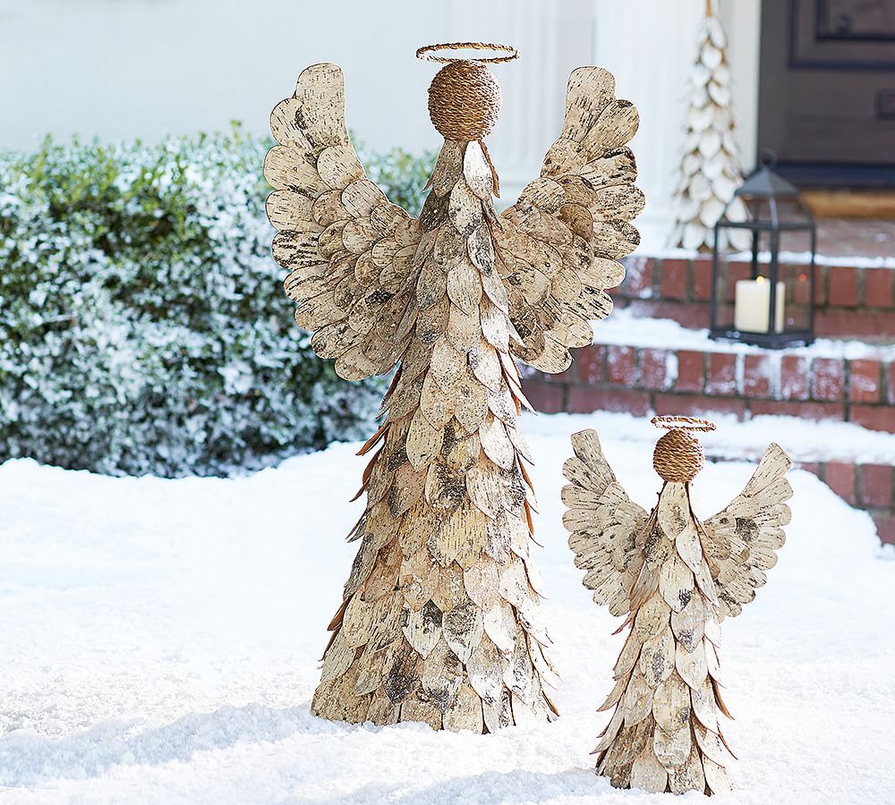 Lit Birch Angel | Pottery Barn