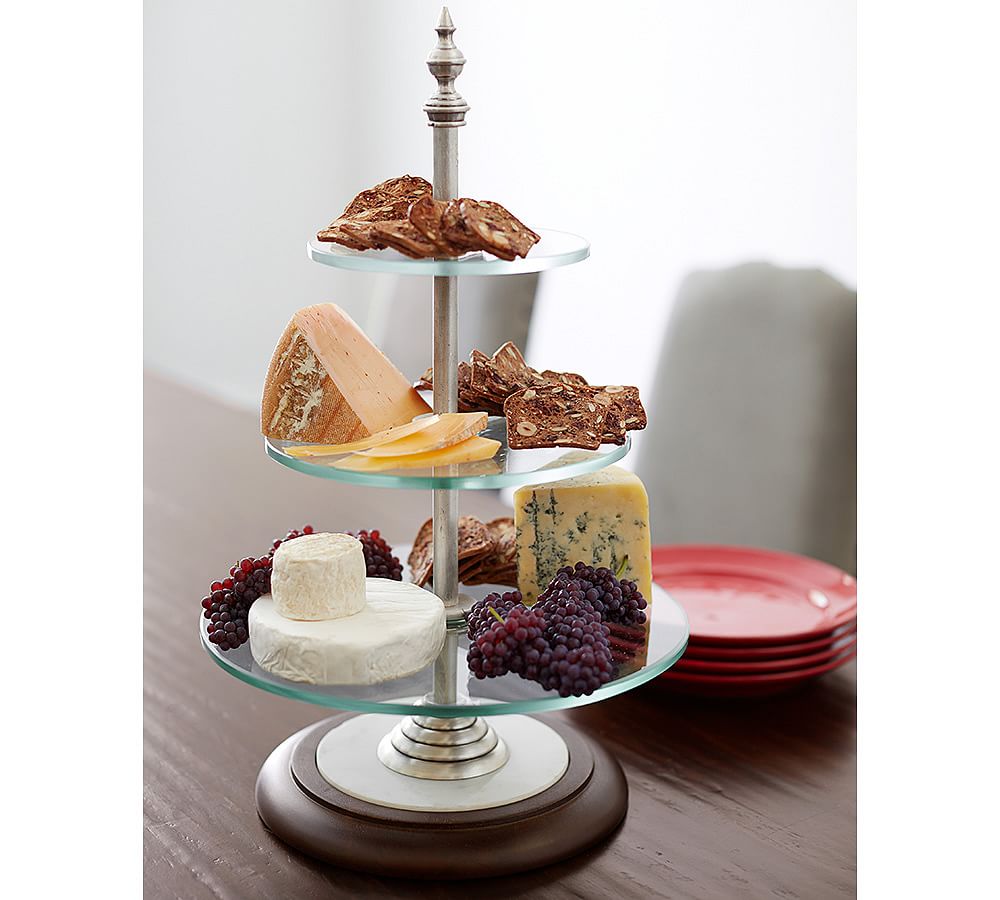 Plaza Tiered Entertaining Stand | Pottery Barn