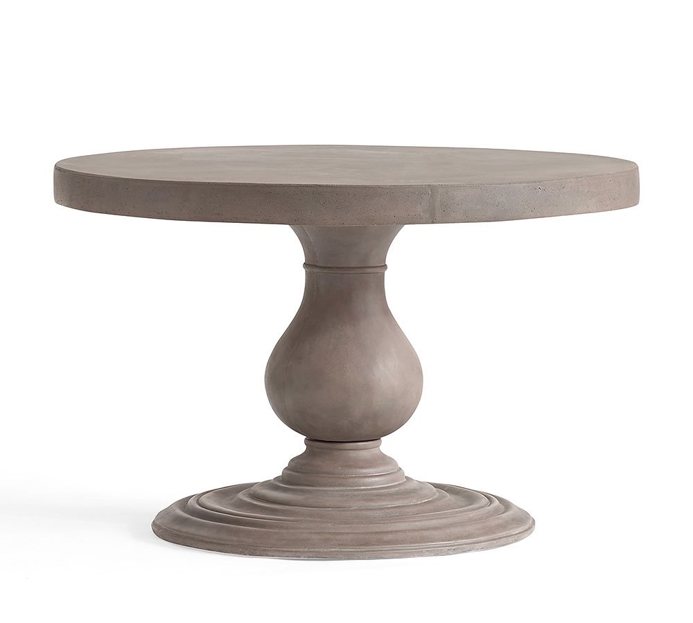 Geneva Indoor/Outdoor 48" Concrete Round Dining Table | Pottery Barn