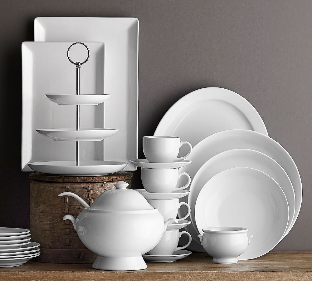 Great White Porcelain Tiered Stand | Pottery Barn