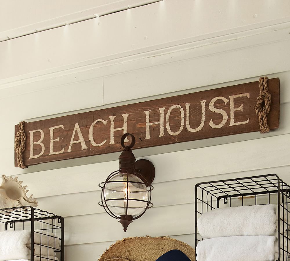 Beach House Sign | Wall Decor | Pottery Barn