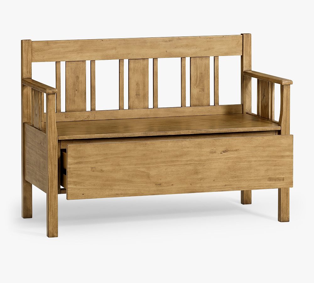 Heritage Farmhouse Entryway Storage Bench | Pottery Barn
