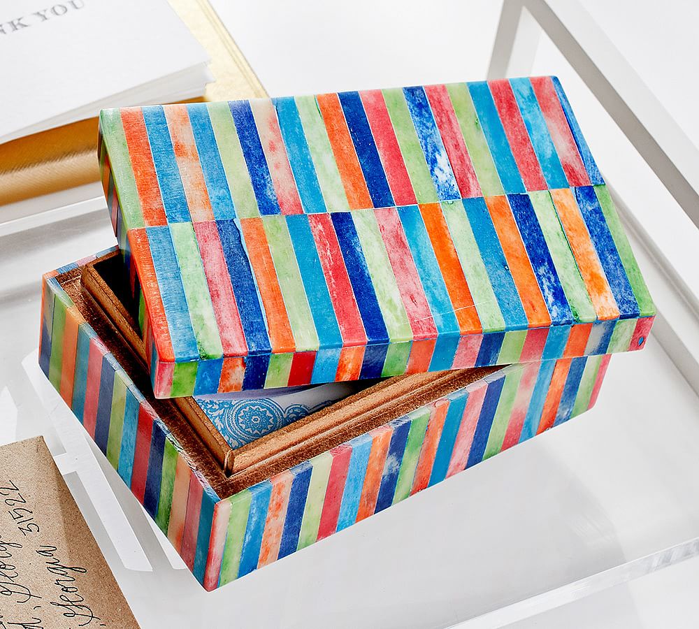 Tara Multicolor Box | Pottery Barn