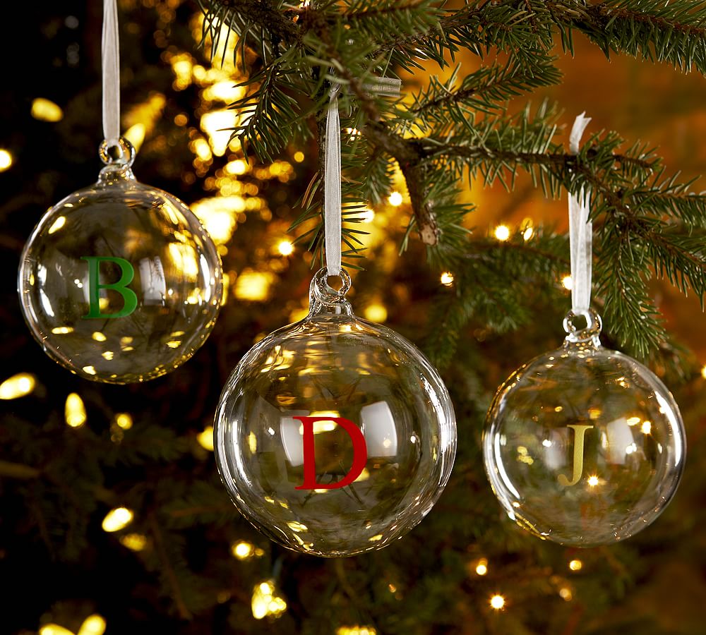 Engravable Glass Ball Ornament | Pottery Barn