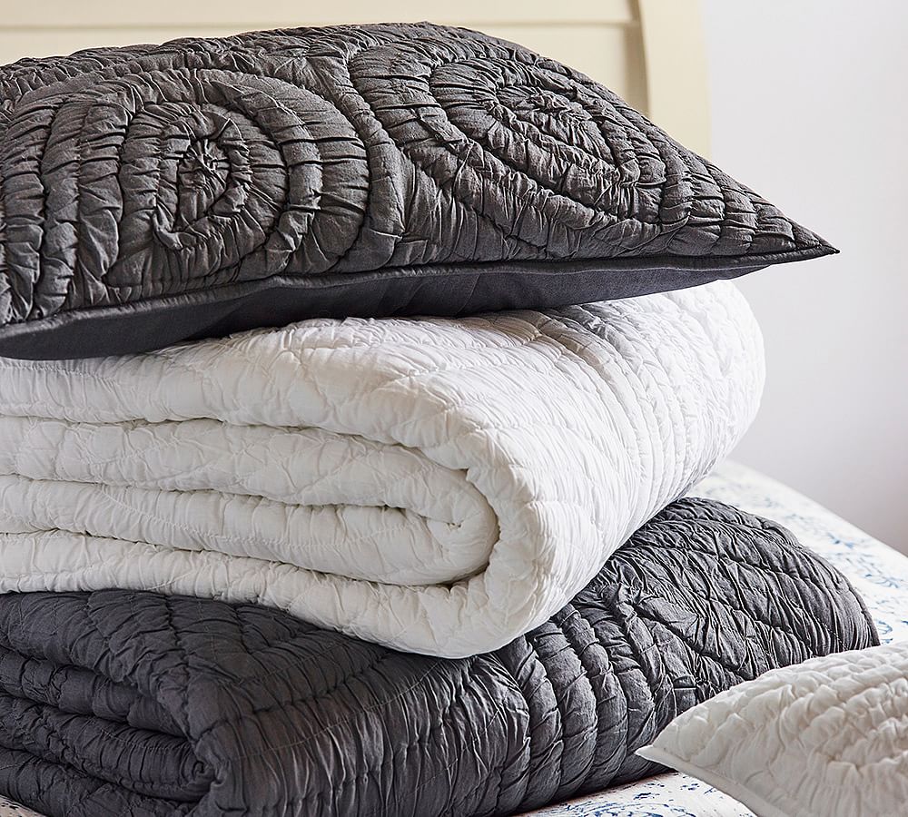 Ruched Paisley Quilt & Sham | Pottery Barn