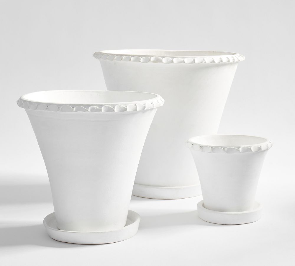 Provence Scalloped Edge Outdoor Planters | Pottery Barn