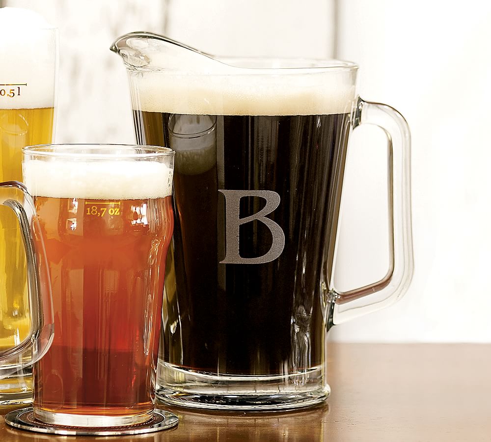 Monogrammable Beer Pitcher | Pottery Barn