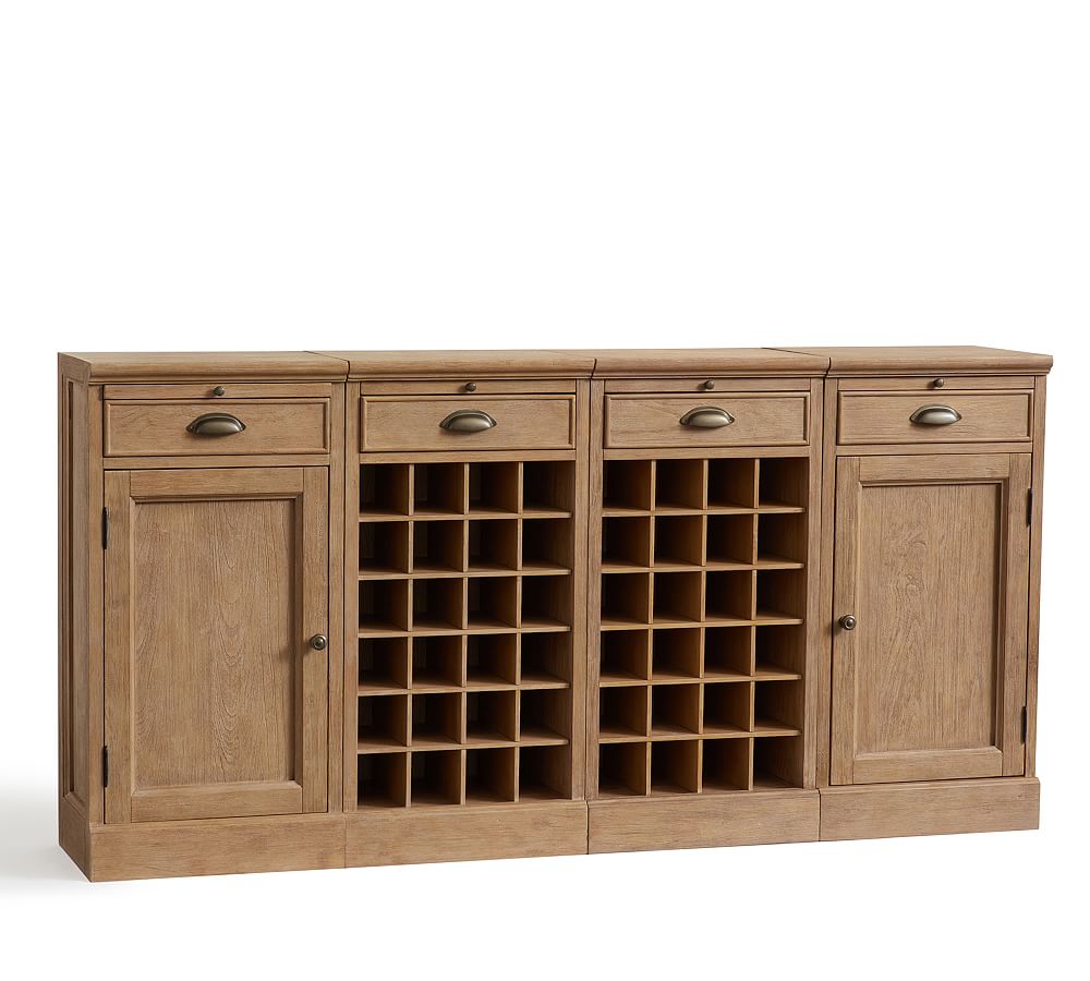 Modular Bar 72” Buffet With Double Wine Grid | Pottery Barn
