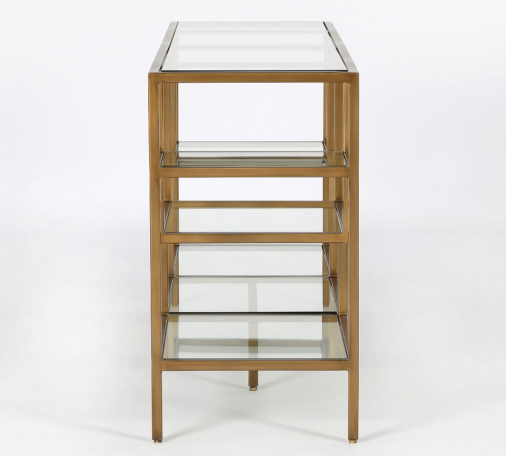 Monsarrat Glass Media Console | Pottery Barn