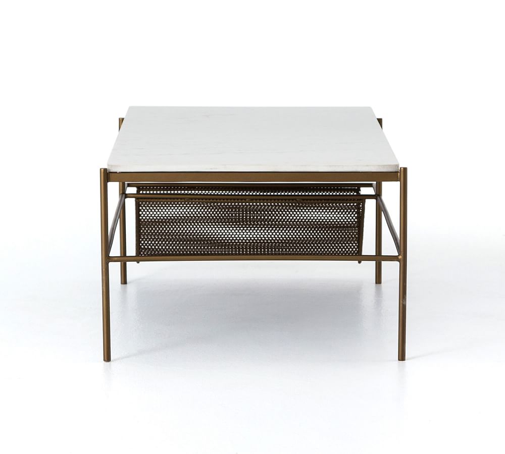 Jayden Rectangular Marble Coffee Table | Pottery Barn