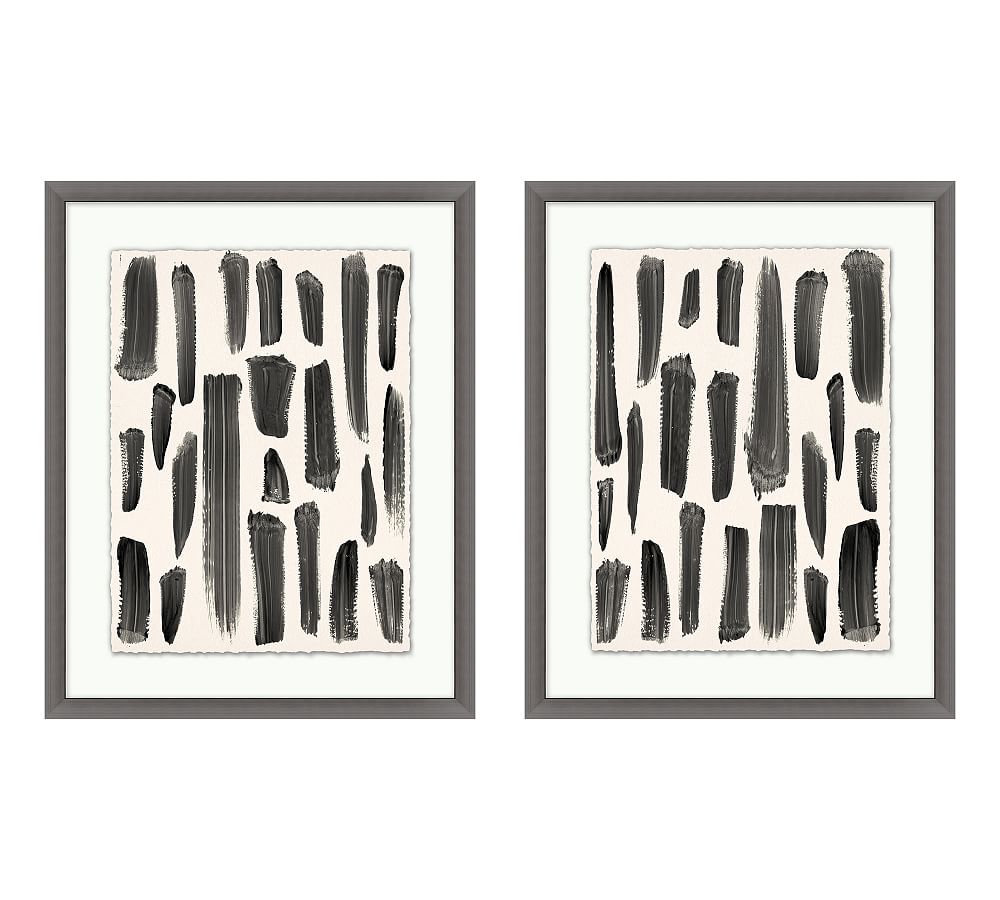 Brush Trails Hand Embellished Paper Print | Pottery Barn