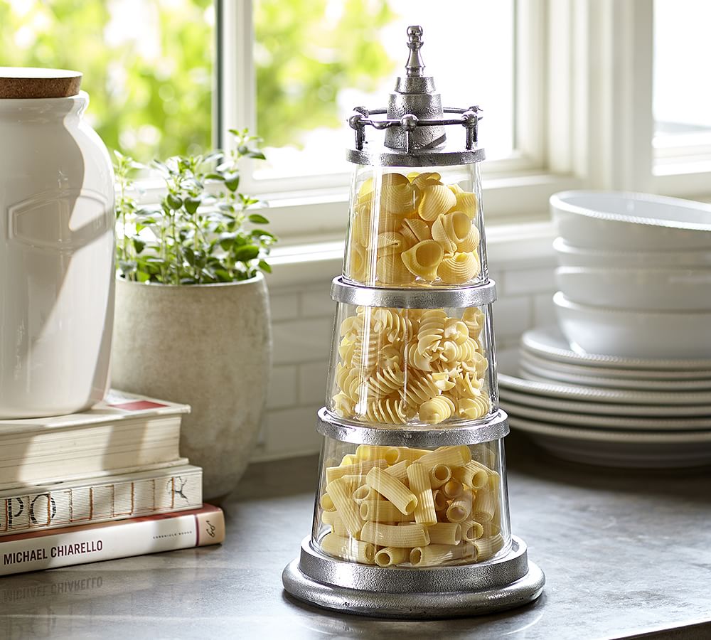 Lighthouse Stacking Canisters | Kitchen Accessories | Pottery Barn