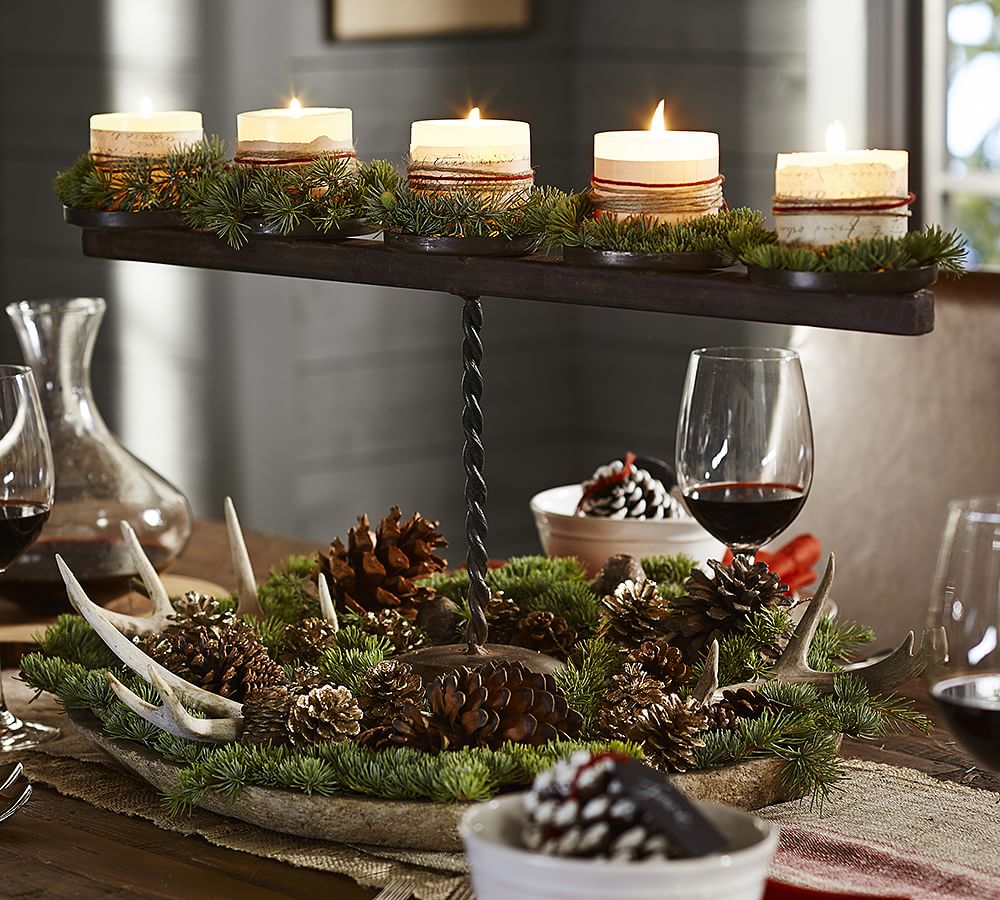 Twisted Iron Multi-Pillar Holder | Candle Holder | Pottery Barn