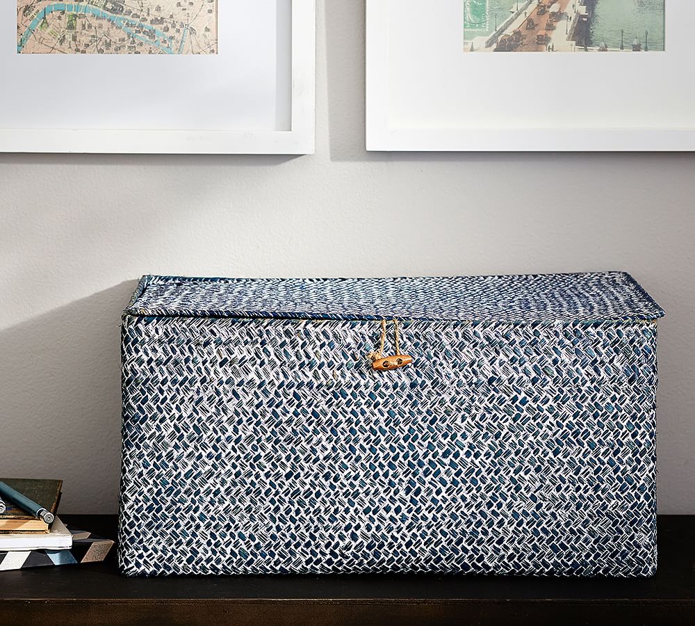 Indigo Flatweave Storage | Pottery Barn