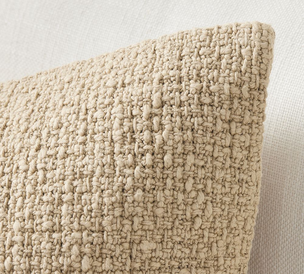 Textured Solid Slub Pillow | Pottery Barn