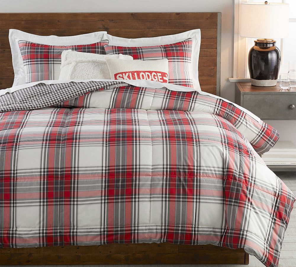 Hamilton Plaid Reversible Cotton Comforter & Shams | Pottery Barn