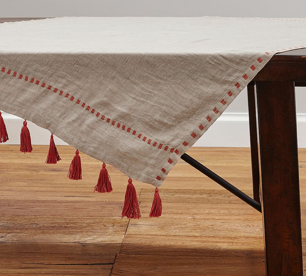 Tassel Table Throw | Pottery Barn