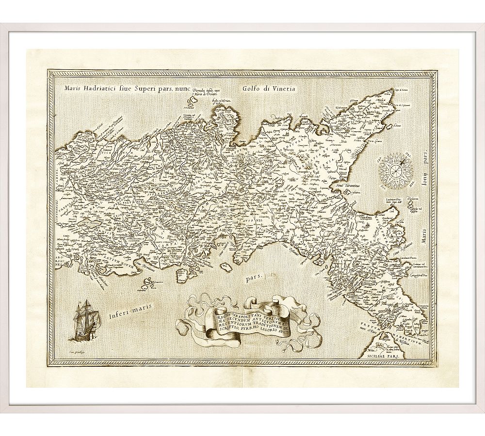 World Map With Frame | Pottery Barn