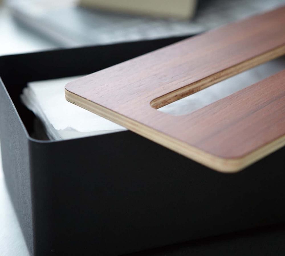 Yamazaki Wood Top Tissue Box Cover | Pottery Barn
