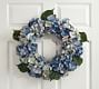Faux Blue Hydrangea Wreath | Pottery Barn