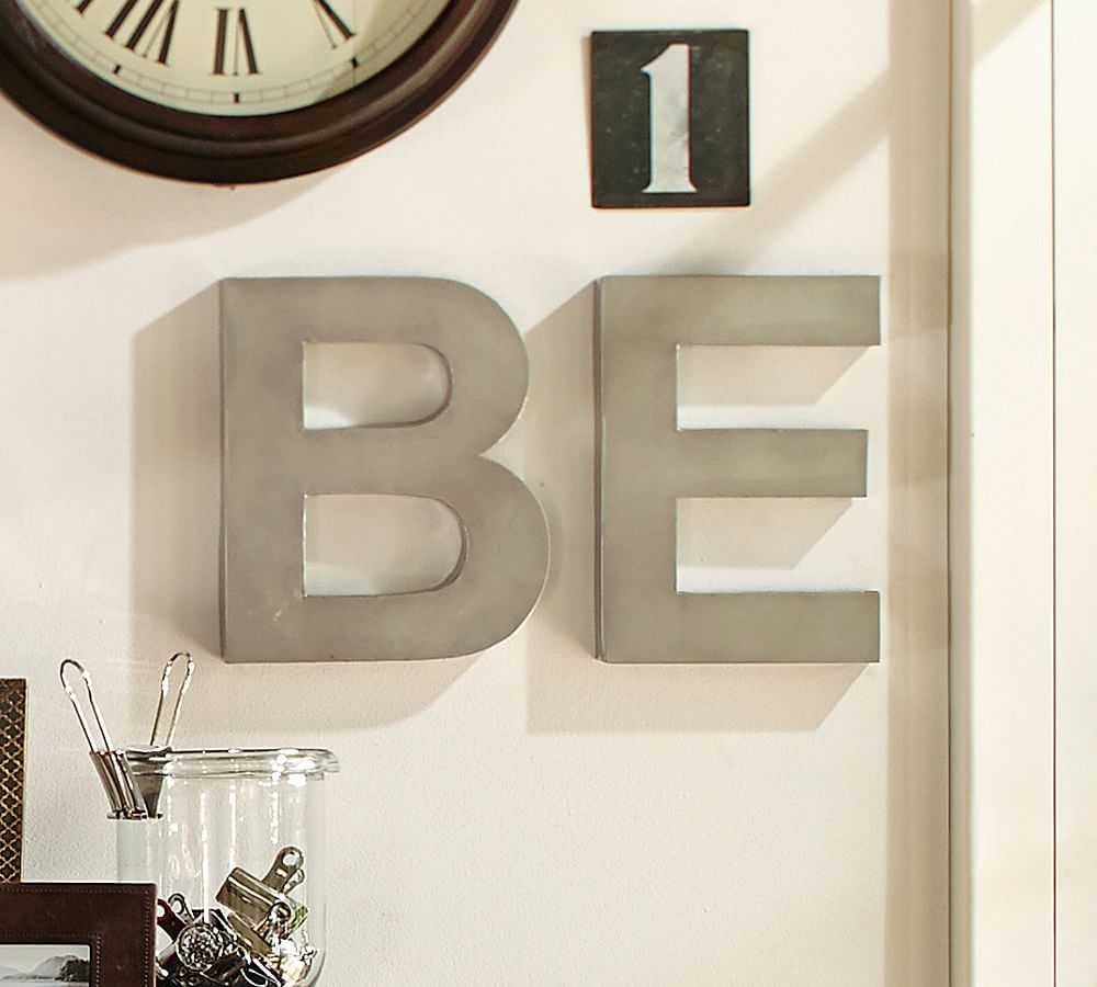 Metal Letters - Silver | Decorative Objects | Pottery Barn