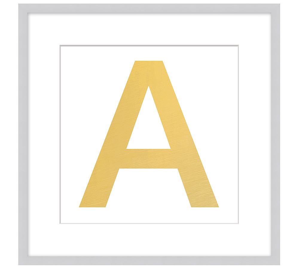 Gold Leaf Letter Framed Prints | Pottery Barn