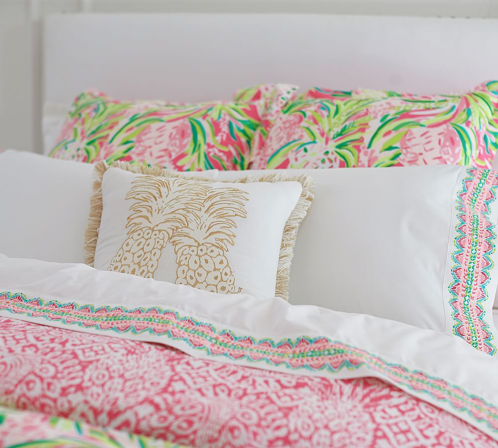 Lilly Pulitzer It's Impawsible Geo Border Print Percale Sheet Set ...