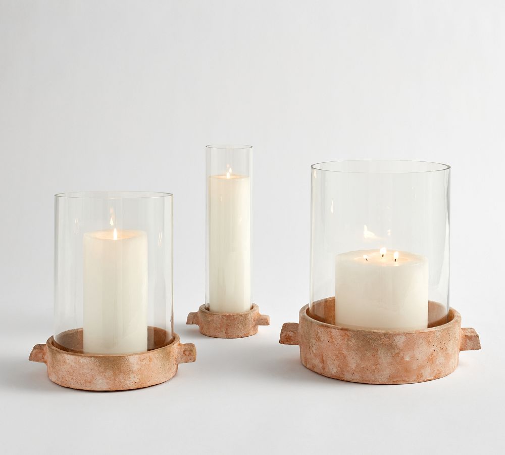 Artisan Handcrafted Ceramic Hurricane Candleholder | Pottery Barn