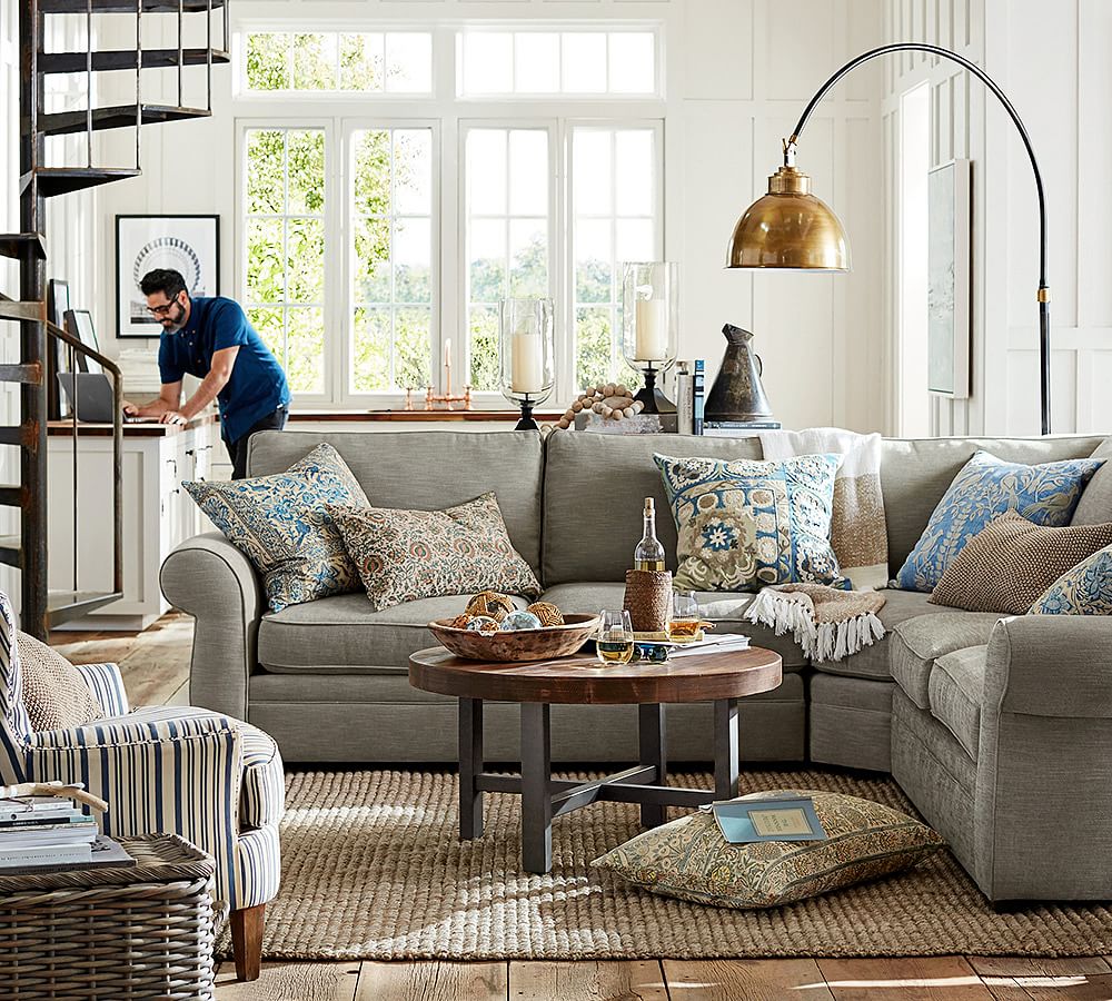 Griffin Round Reclaimed Wood Coffee Table | Pottery Barn