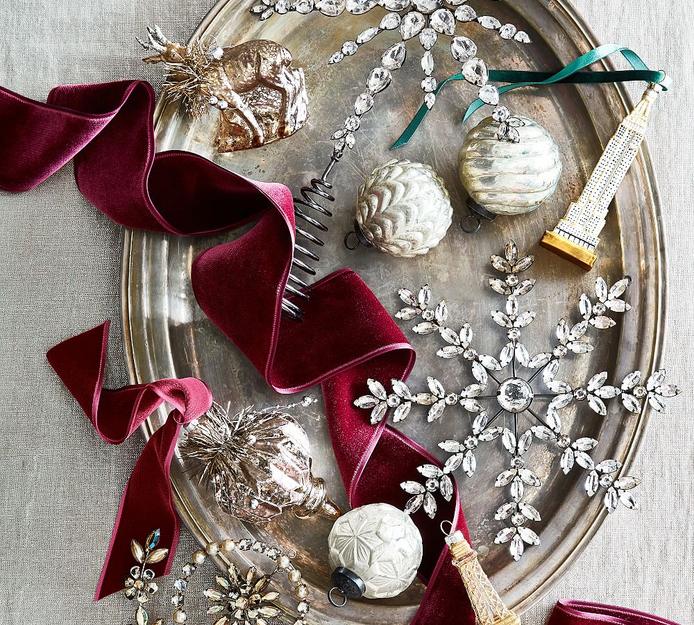 Jeweled Snowflake Tree Topper | Pottery Barn