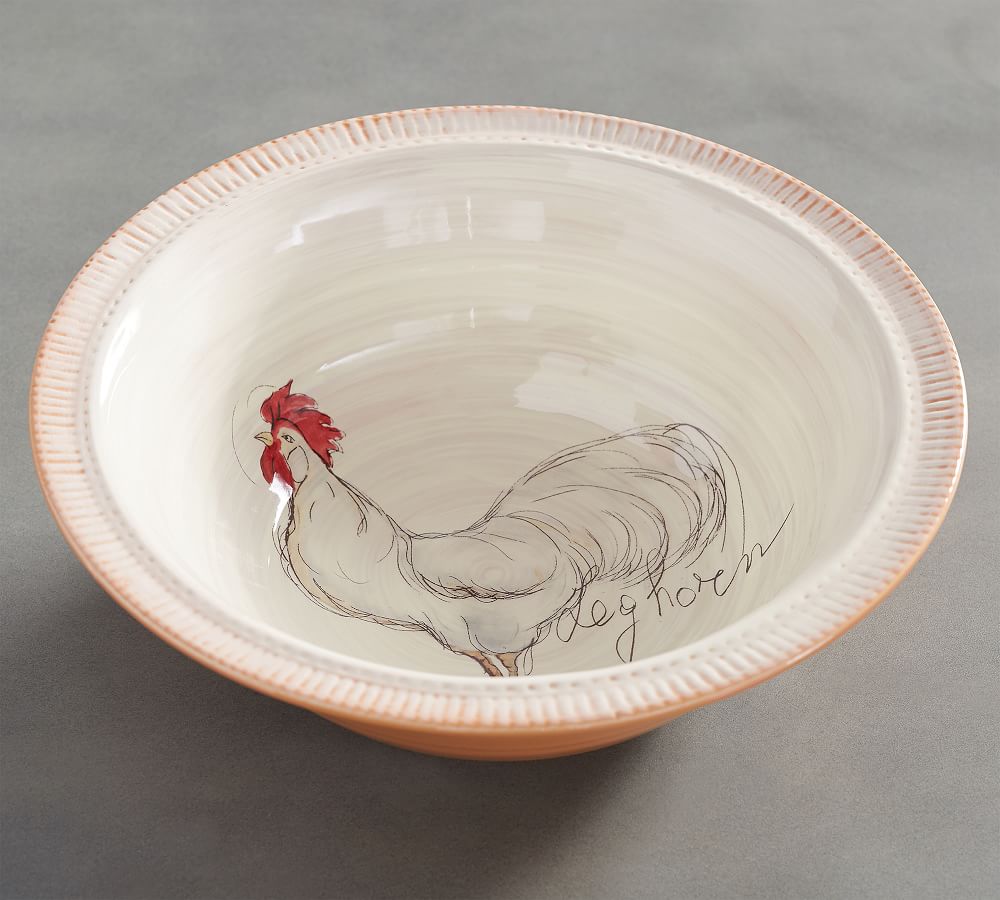 Rooster Serve Bowl | Pottery Barn