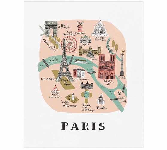Paris Map by Rifle Paper Co. | Pottery Barn